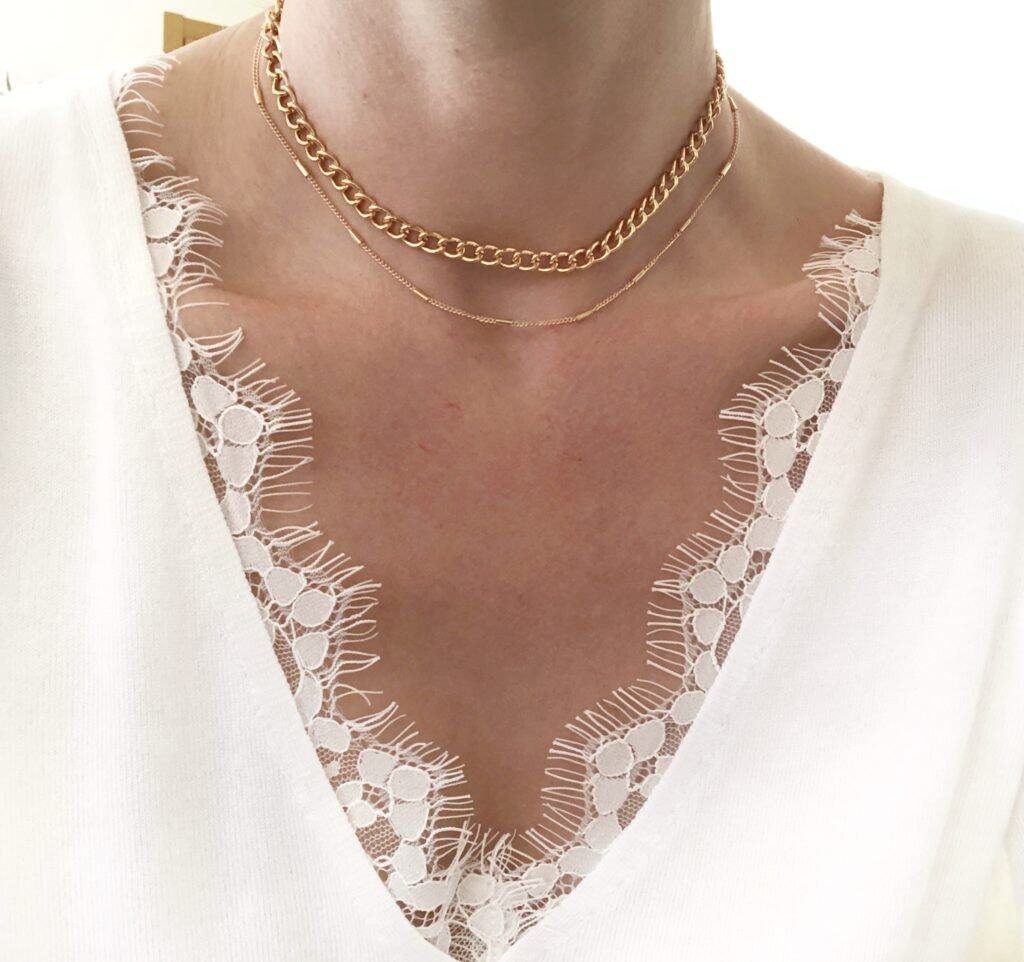 collier ras du cou doré – Aimy Bijoux fantaisie